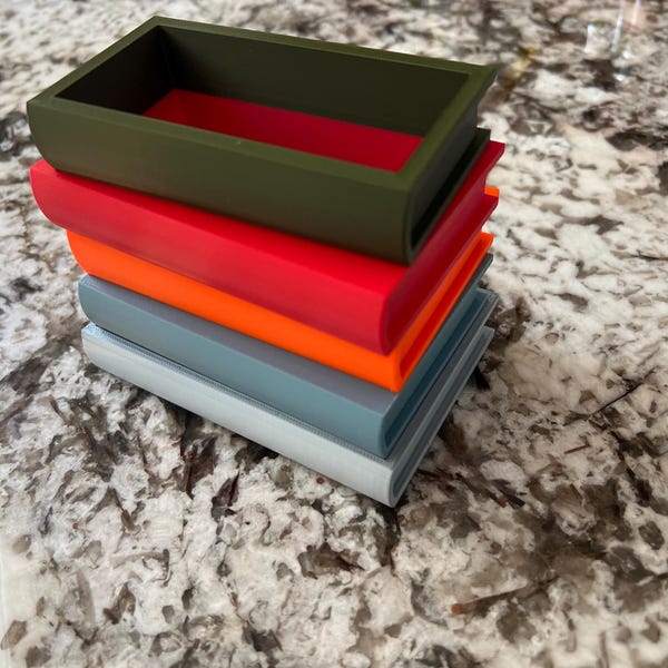 Multicolor Stack of Books Succulent Plant Pot | Succulent Gift | 3D ...