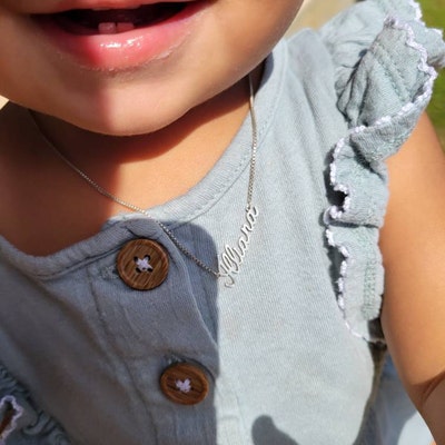 Custom Name Necklace With Box Chain in Gold, Silver, Rose Gold Baby ...