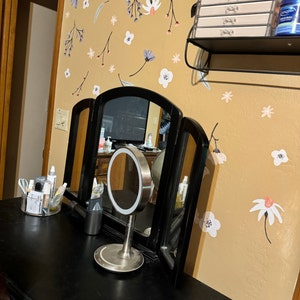 Watercolor Flower Greenery Wall Decals Nature Sticker Boho Nursery ...