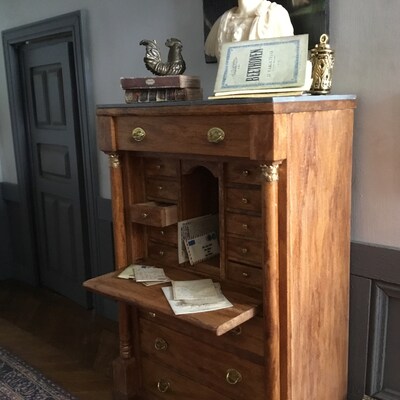 Dollshouse Miniature Writing Box, One Inch 1:12 Scale Stationery Box ...