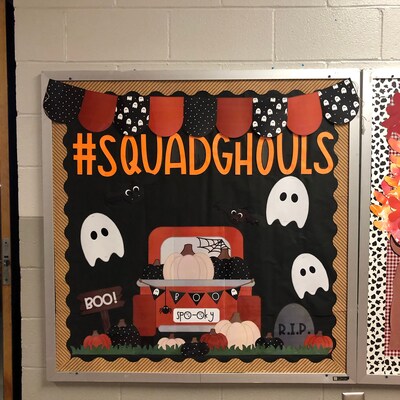 Ghost Truck Fall Halloween October Bulletin Board Kit - Etsy