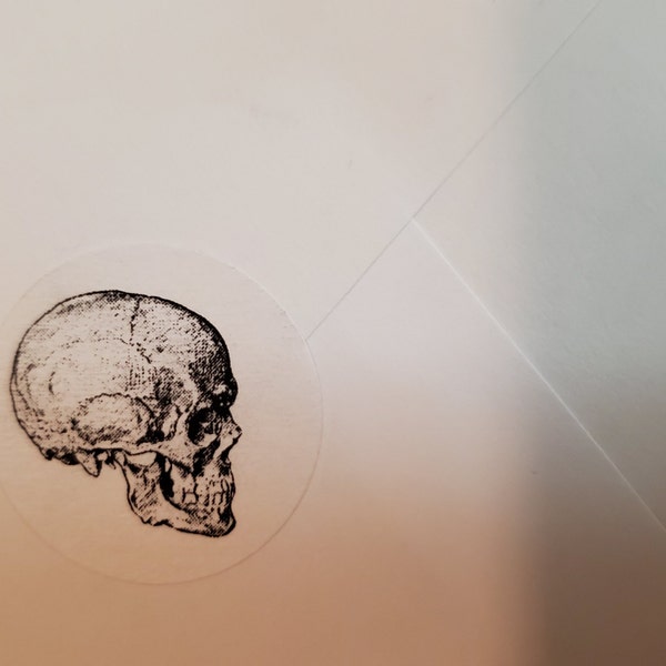 Skull Stickers One Inch Round Seals - Etsy