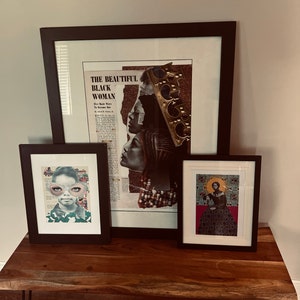 Sadé Print A4 / A3 Digital Collage Black Art - Etsy