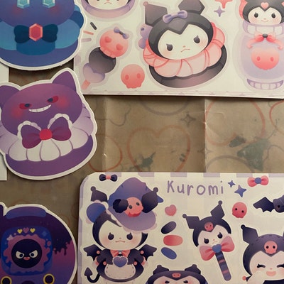 Kuro Stickers Cute Stickers Vinyl Sticker Sheet Japanese Characters - Etsy