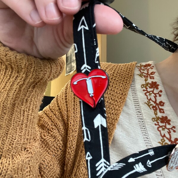 I Heart IUD Enamel Pin - Lapel Pin - Badge - Birth Control ...