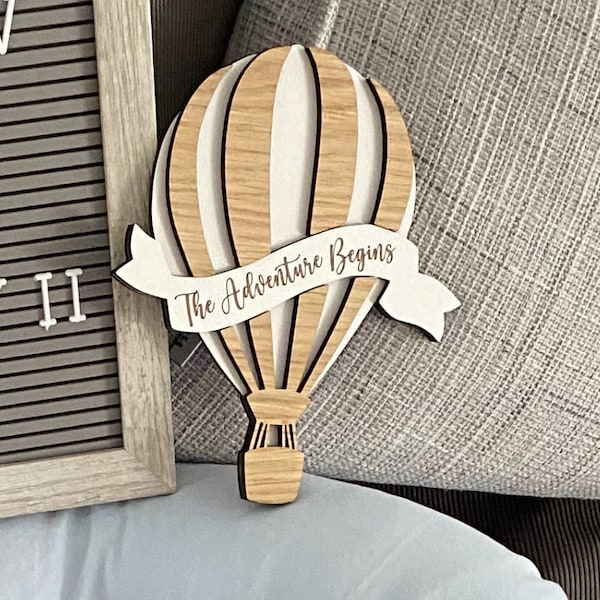Hot Air Balloon Milestone Prop | Interchangeable Milestone Photo Prop ...