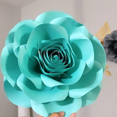 Paper Flower Template Large and Mini Paper Rose SVG & - Etsy