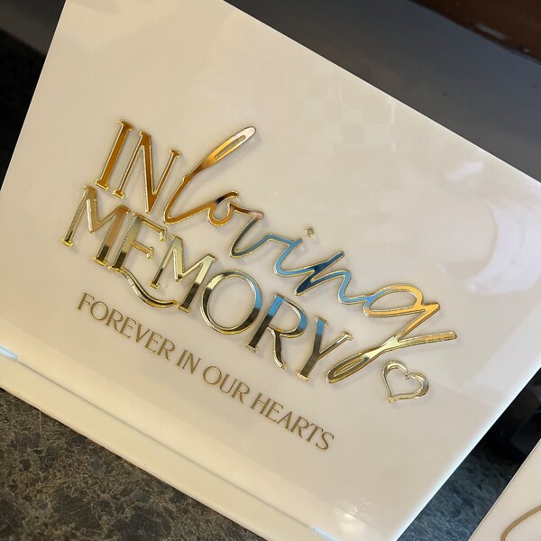 Frosted Arch Acrylic Duo Sign, Cards and Gifts Sign, Guestbook Sign ...