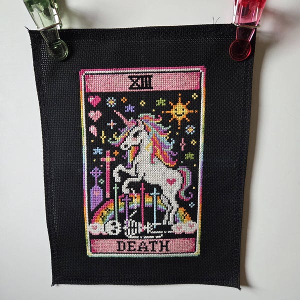 Death - Nostalgic Tarot - Cross Stitch Pattern - Retro, 90's, Vintage ...