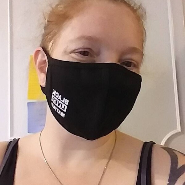 BLM Reusable Cloth Face Mask Covering, Black Lives Matter Slogan Logo 2 ...