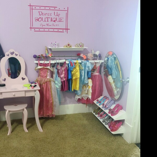 Dress up Boutique Wall Decal, Girl Bedroom Decor, Fashion Playroom ...