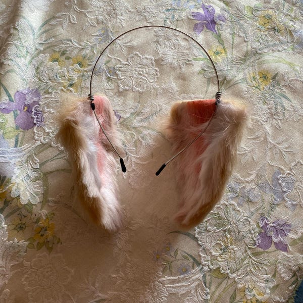 Handmade Fox Ears Tail Set Furry Faux Fur Animal Ears Hairband, Cute ...