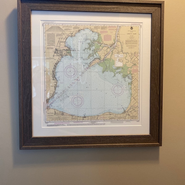 Framed Nautical Map 13226 : Mount Hope Bay - Etsy