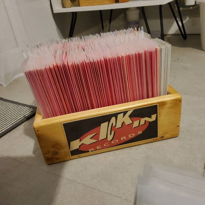 Record Storage Box 7 Inch Vinyl Singles Vintage Style Case. HARDROCK ...