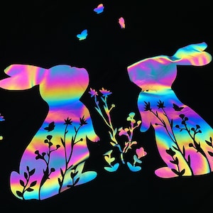 SVG Spring Rabbit Easter Bunny Flowers Floral Bunny SVG PNG Files ...