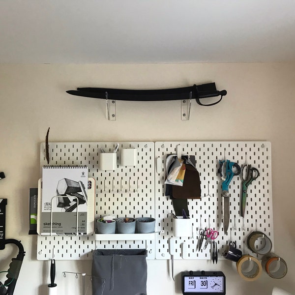 Pair of Clear Acrylic Sword Wall Mounts - Etsy