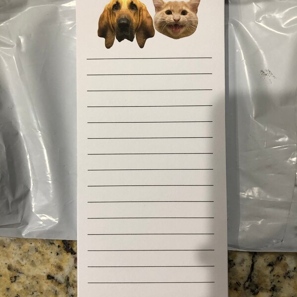 Custom Face Notepad, Custom Dog Notepad, Custom Pet Notepad ...