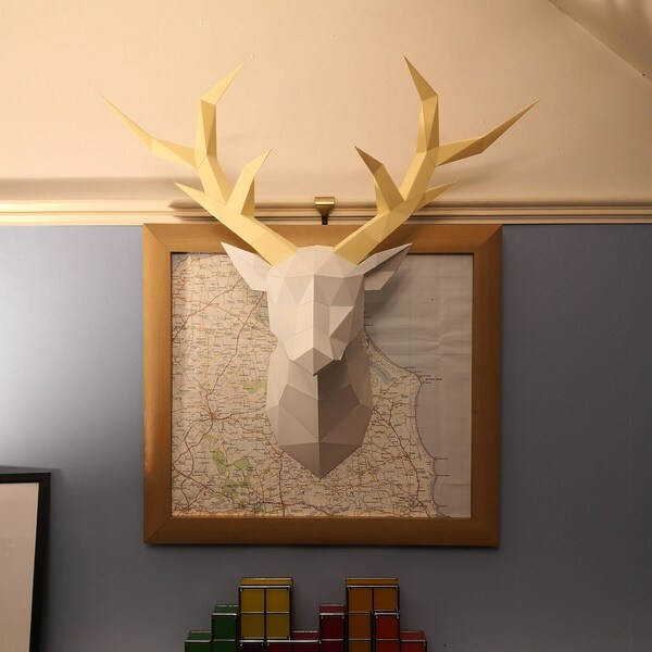 Deer Paper Decoration,papercraft , DIY , Low Poly , PDF Papercraft ...