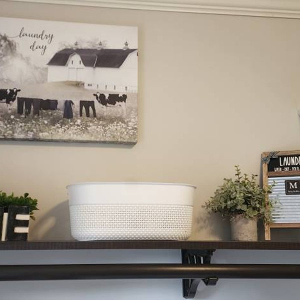 Laundry Room Decor - Washboard Sign - Wash Dry Fold Repeat - Farmhouse ...