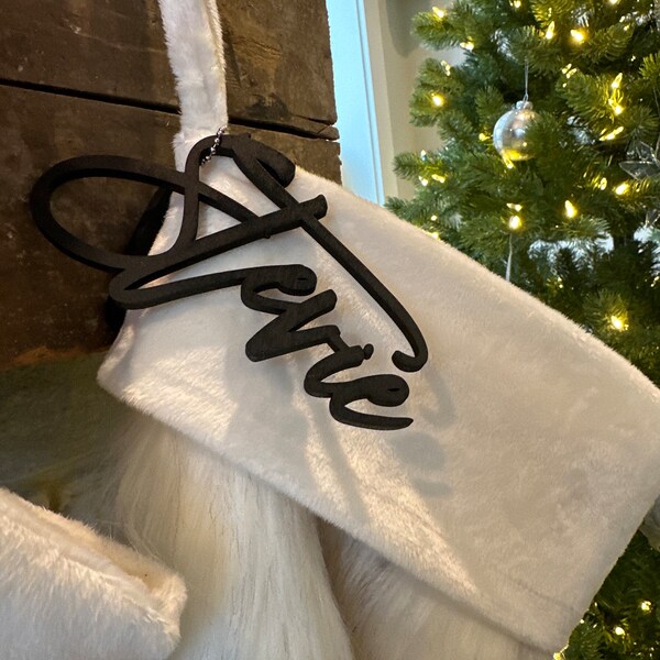 Stocking Name Tags | Christmas Stocking Names | Wood Words | Wood Word ...