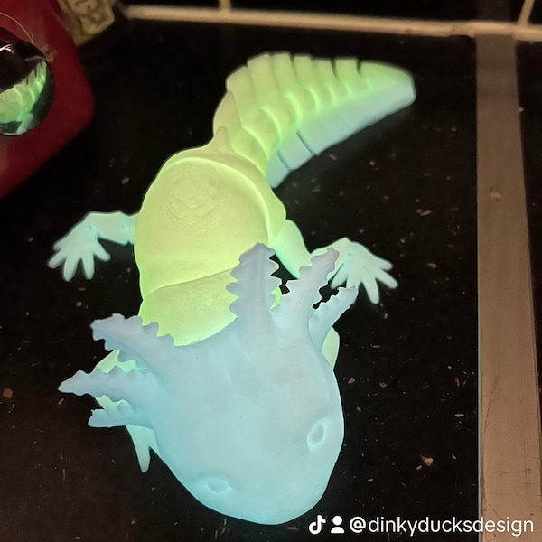 Articulated Axolotl .STL Digital File for 3d Printing, Print-in-place ...