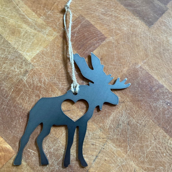 Moose Metal Ornament Made From Raw Steel - Etsy