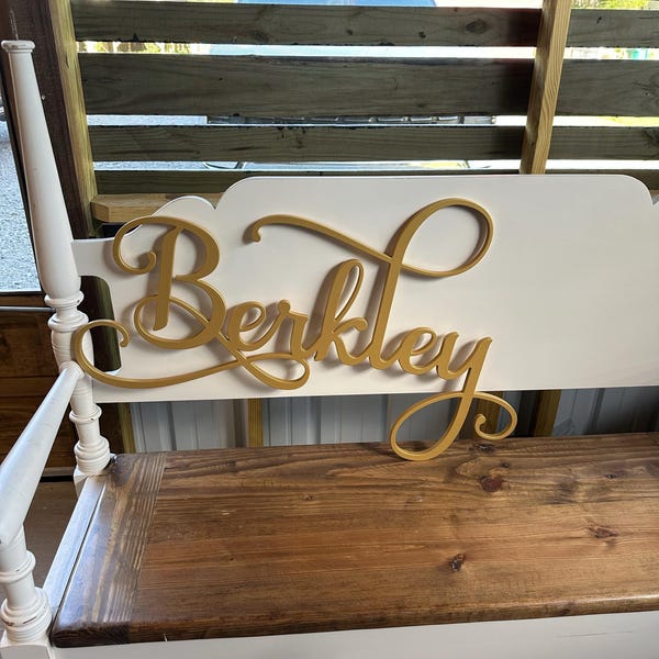 Decorative Elegant Wooden Name Wall Hanging Letters Everly Name Nursery ...