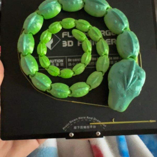 Cinder Snake, 30 Inch Snake, STL Print Files, Articulating Flexi Wiggle ...