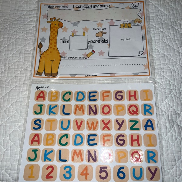 Printable Name Activity for Kids About Me Kindergarten Pre-k Learning ...