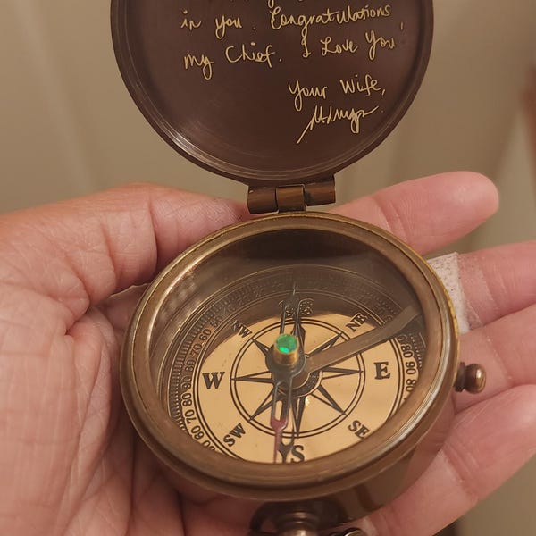 Unique Compass Gift for Him ,gift for Dad, Personalized Pocket Compass ...
