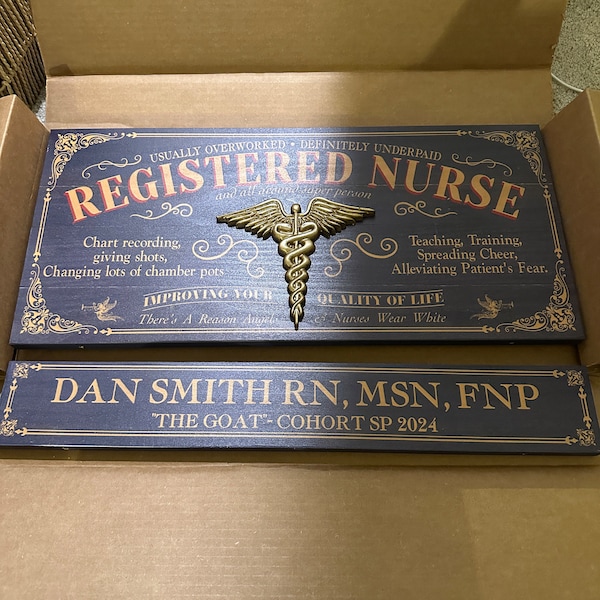 Registered Nurse Wood Sign With Optional Personalization - Etsy