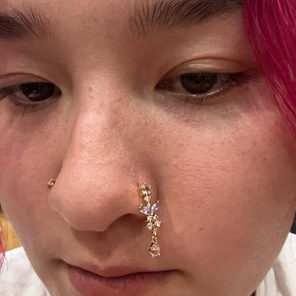 Cross Nose Ring - Etsy