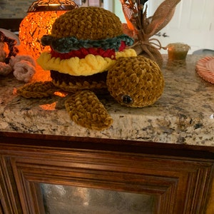 Burger Turtle Crochet Pattern PDF Download Beginner Friendly Amigurumi ...