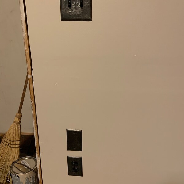 Switch Plate - Fire Cooked Wrought Iron Single Plug Switchplate - Etsy