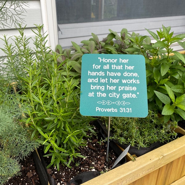 Custom Engraved Garden Sign With Stake, Outdoor Garden Signs, Engraved ...