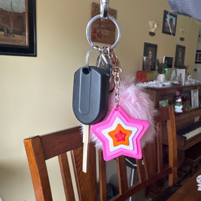Trans Pride Heart Keychain, 3D Print, Blue, Pink, White - Etsy