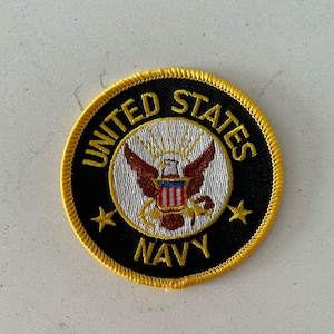 Patch Navy Military Embroidered Patch Iron or Sew on 3 Inches Diameter ...