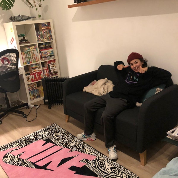 EMERALD GREEN CHEETAH Rug / Aesthetic Carpet / Handtufted Rug/premium ...