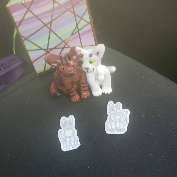 Cat / Warrior Cats / OC Reference Sheet Base Pack - Includes 8 Digital ...
