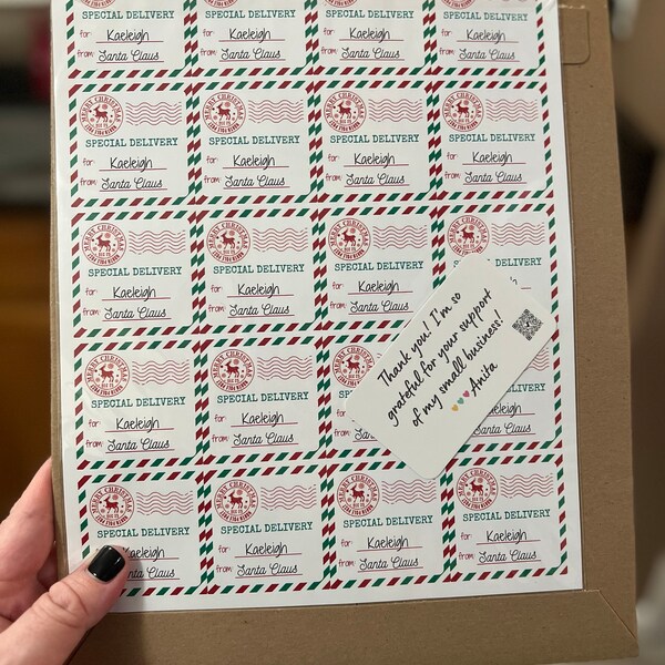 Personalized Santa Gift Sticker | Special Delivery Christmas Label - Etsy