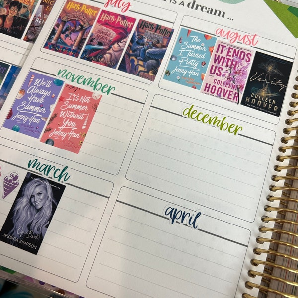 Waterproof, 30 Custom Book Cover Stickers for Book Journals, Reading ...