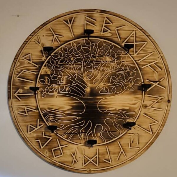 Vegvisir Altar Scheibe Holz Wikinger Pagan Geschenke Schrein Dekoration ...
