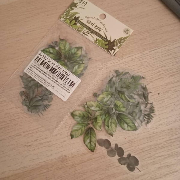 Sticker Pack / 40 Pc. Vintage Style Leaves & Stems Stickers Inspiration ...