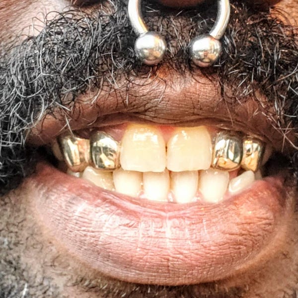BLACK GRILLZ Hip Hop, Sadboi Style Custom Made Rapper Jewellery Grillz ...
