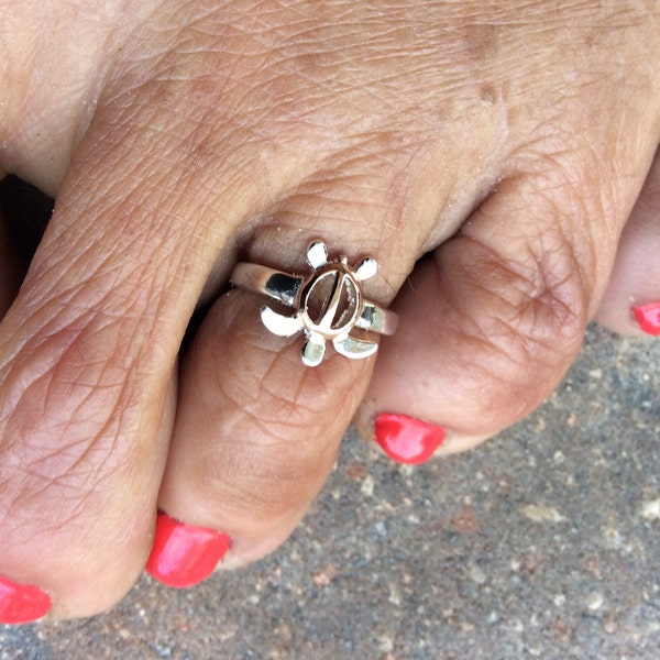 Sterling Silver Sea Turtle Honu Hawaiian Toe Ring, Turtle Toe Ring ...