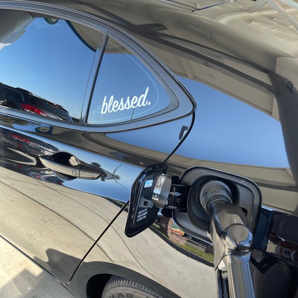 Blessed Bumper Sticker Vinyl Decal Religious Sticker Car Truck Sticker ...