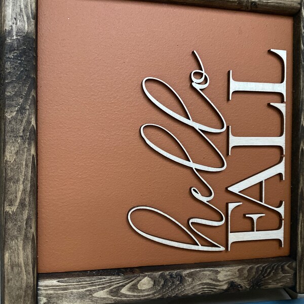 Hello Fall Sign | Fall Decor | Fall Decorations | Fall Signs | Fall ...