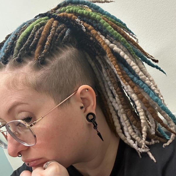 Wool Dreads Extensions Dreadlocks 15 DE to Full Set Double Ended Mix ...