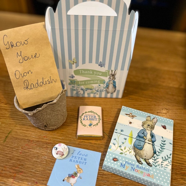 Peter Rabbit Personalised Children’s Party Box Gift Bag Favour - Etsy