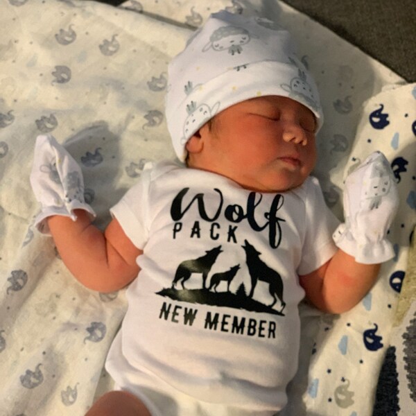 Wolf Pack | Wolfpack New Member | Newborn Clothing | Baby Shower Gift ...